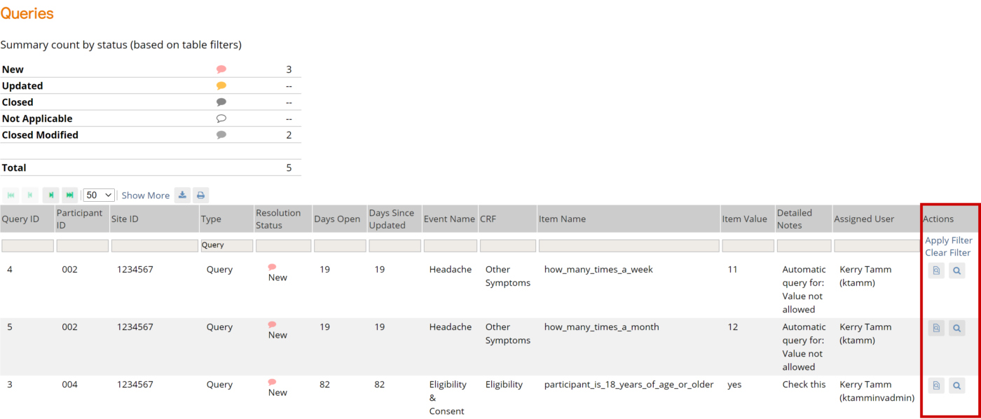 Queries (CRC) - OpenClinica Reference Guide