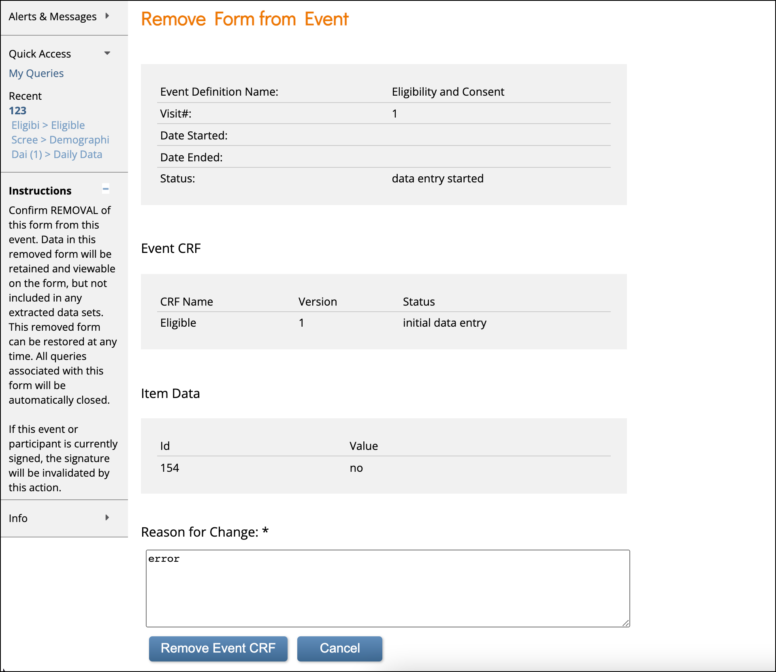 Entering Data - OpenClinica Reference Guide