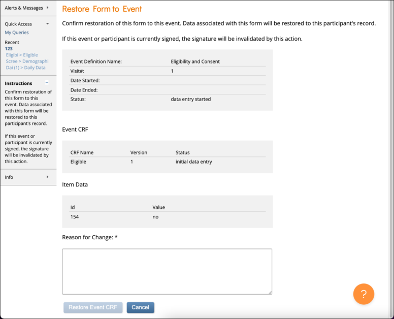 Entering Data - OpenClinica Reference Guide