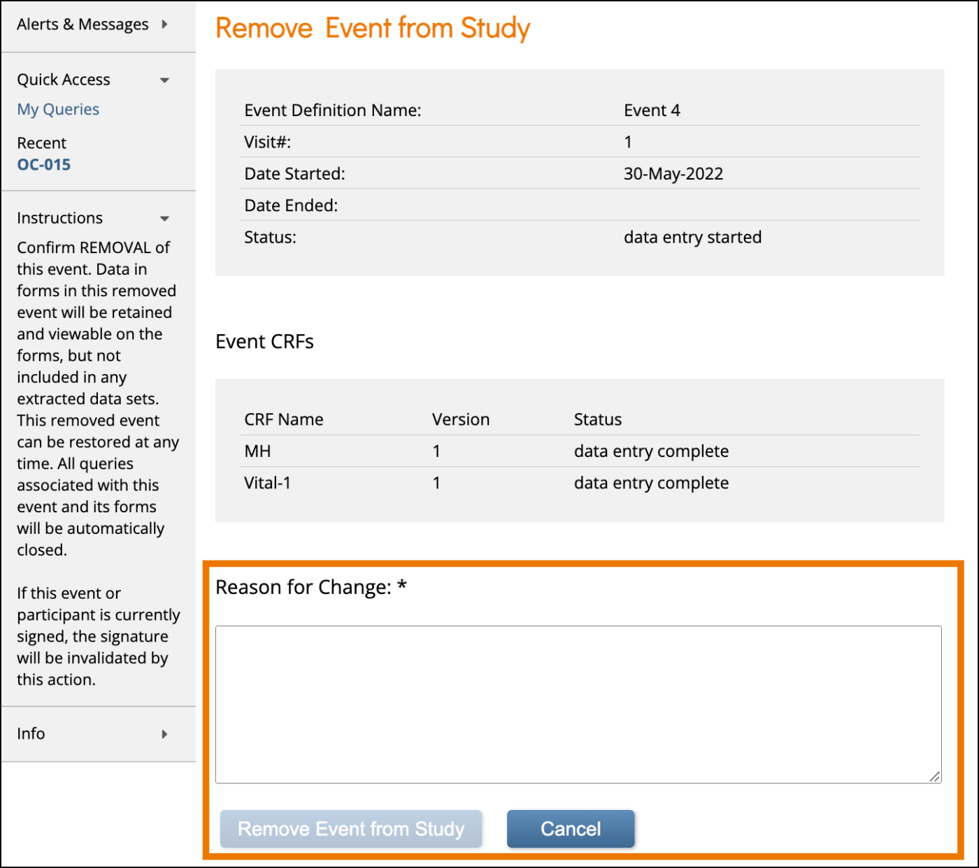 Entering Data - OpenClinica Reference Guide