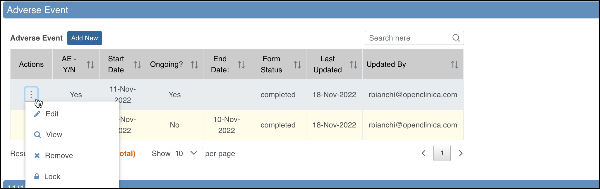 Entering Data - OpenClinica Reference Guide