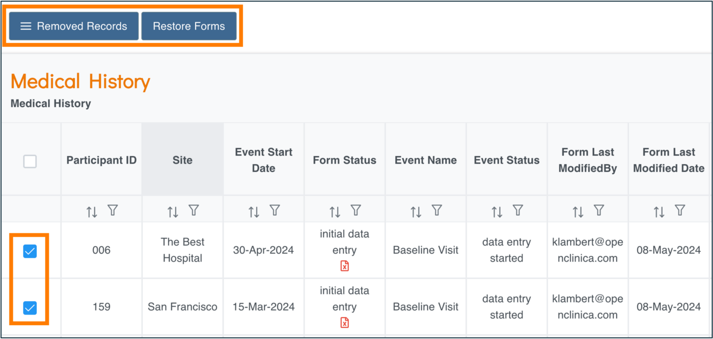 Data Review Tables - OpenClinica Reference Guide