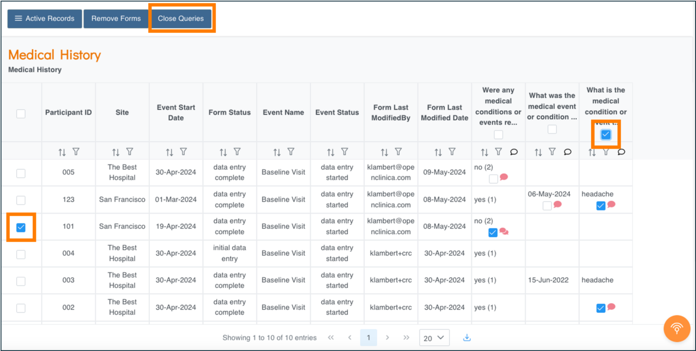 Data Review Tables - OpenClinica Reference Guide