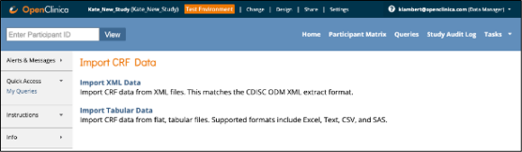 Importing Data - OpenClinica Reference Guide